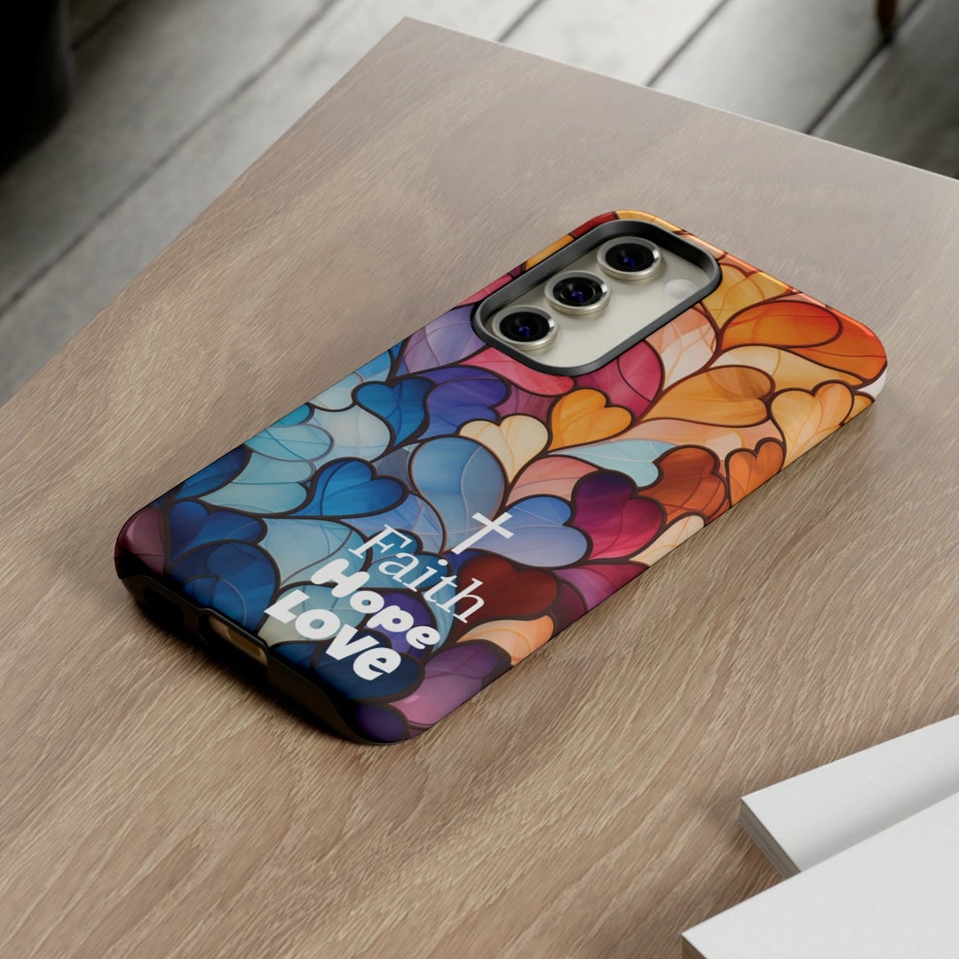 Faith Hope Love Christian Quote Tough Phone Case, Catholic Phone Case ...