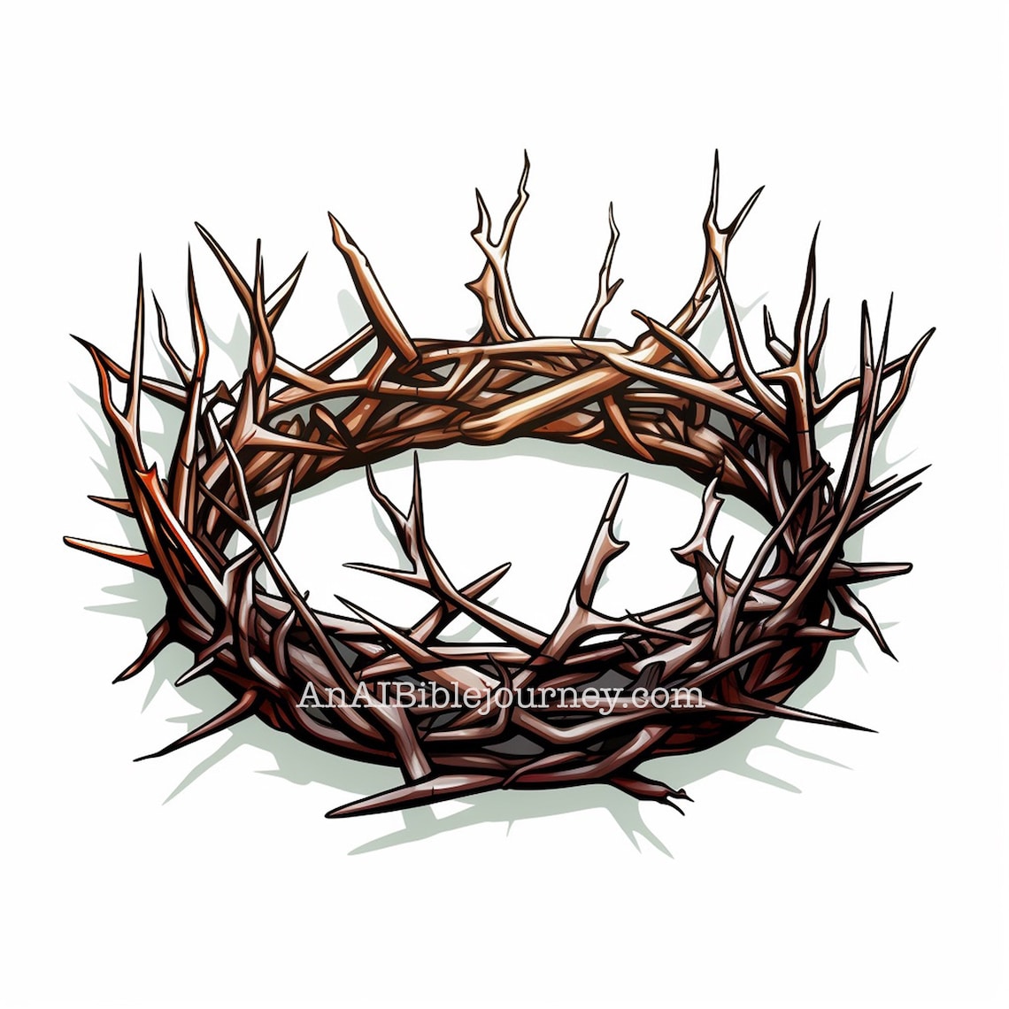 Crown of Thorns JPEG PNG Instant Download File, Christian Catholic ...