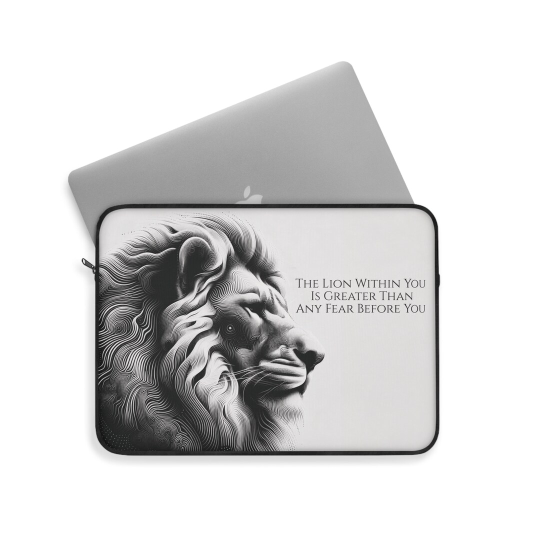 The Lion Within You Laptop Sleeve for Macbook, Motivational Quote ...