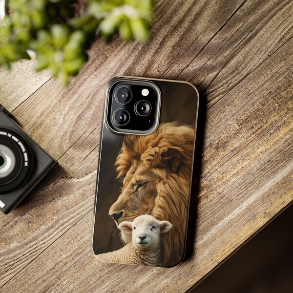 Lion and Lamb Phone Case - Etsy