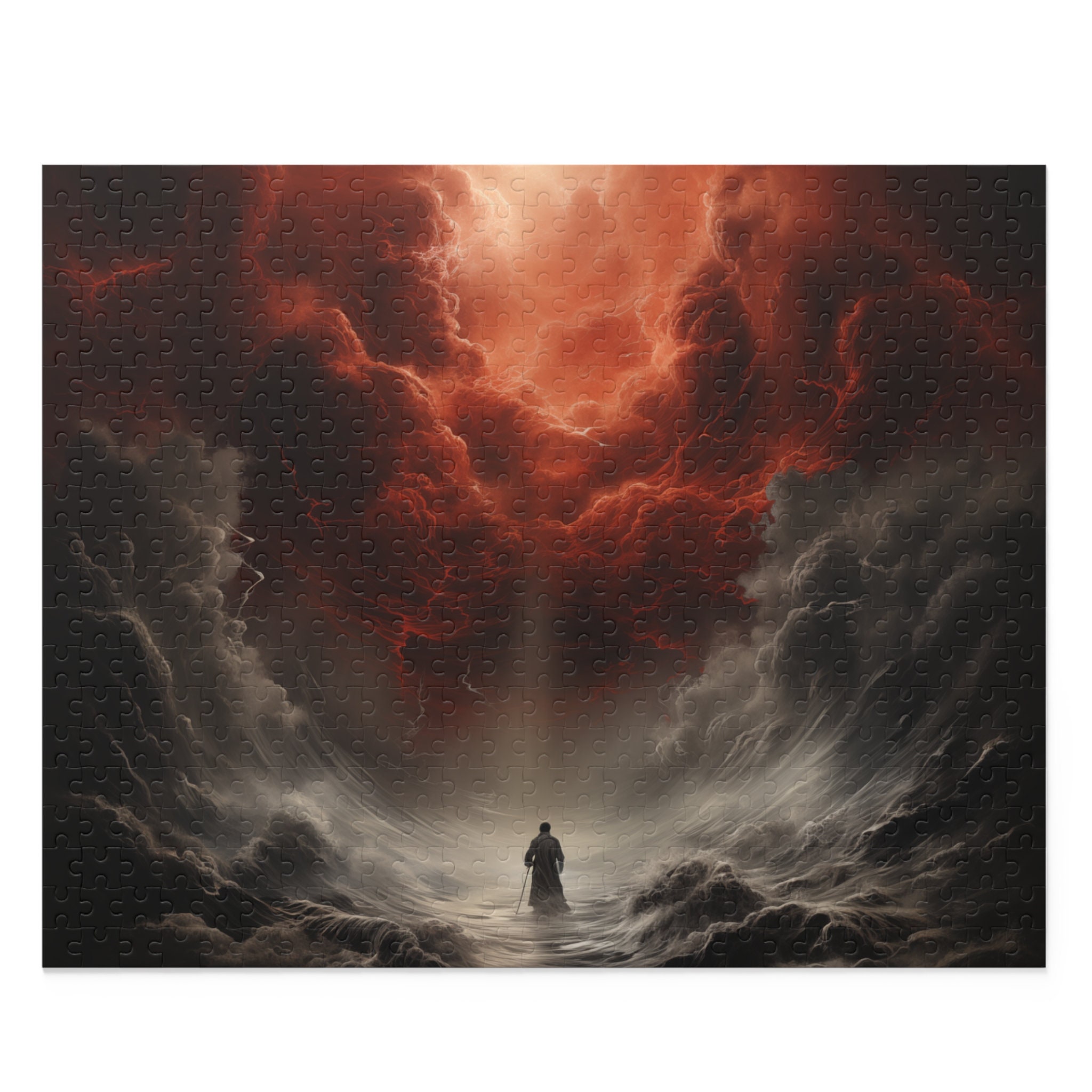 Moses Parting the Red Sea Christian Jigsaw Puzzle, Bible Story Puzzle ...