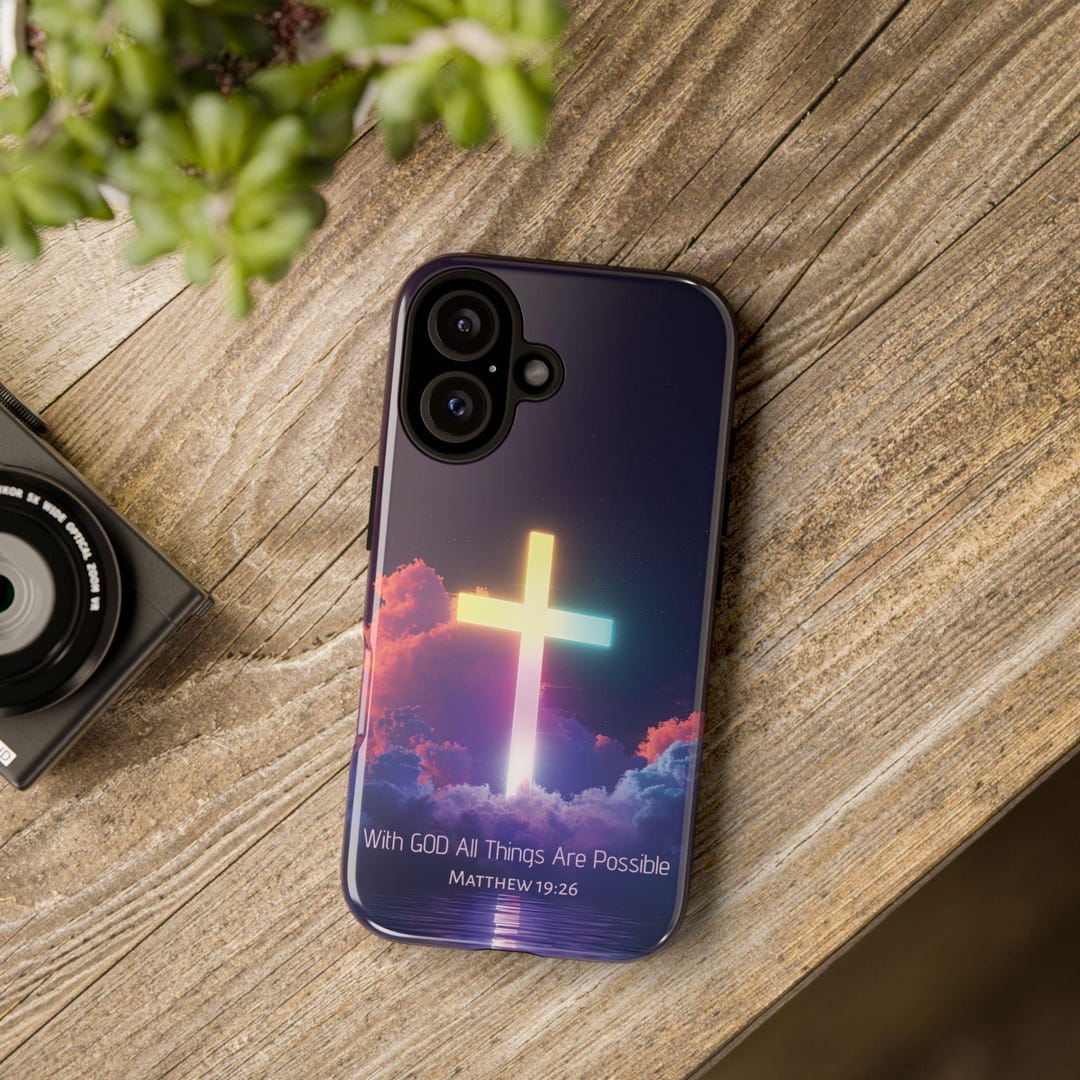 With God All Things Are Possible Bible Faith Phone Case, Christian ...