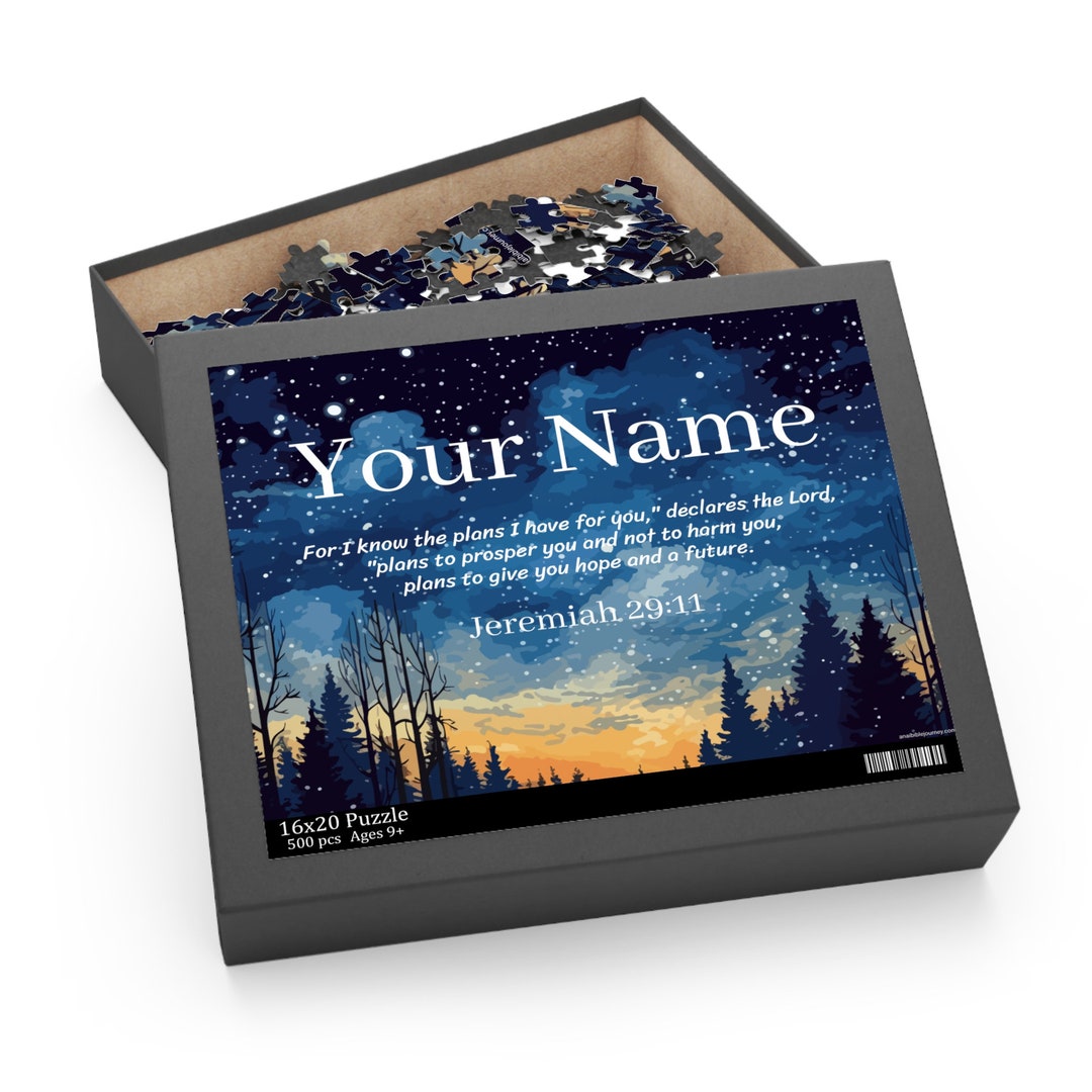 Jeremiah 29:11 Personalized Blessing Jigsaw Puzzle, Bible Verse Jigsaw ...