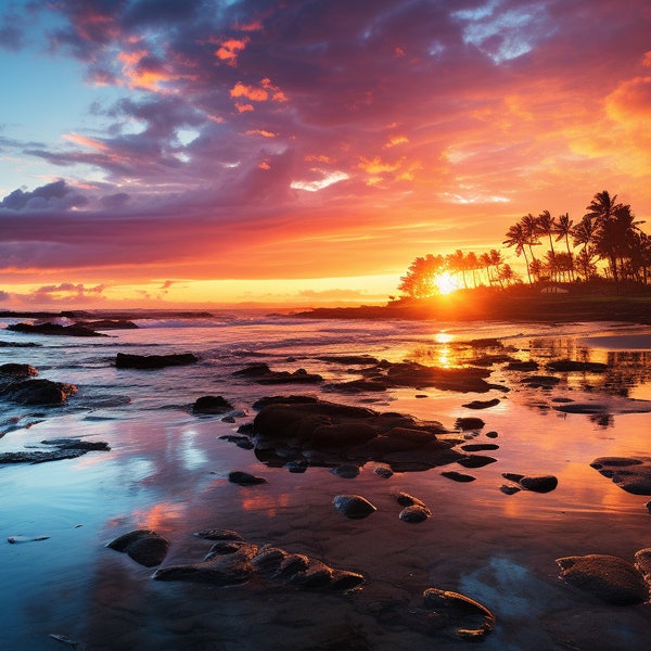 Sunset Wallpaper - Etsy