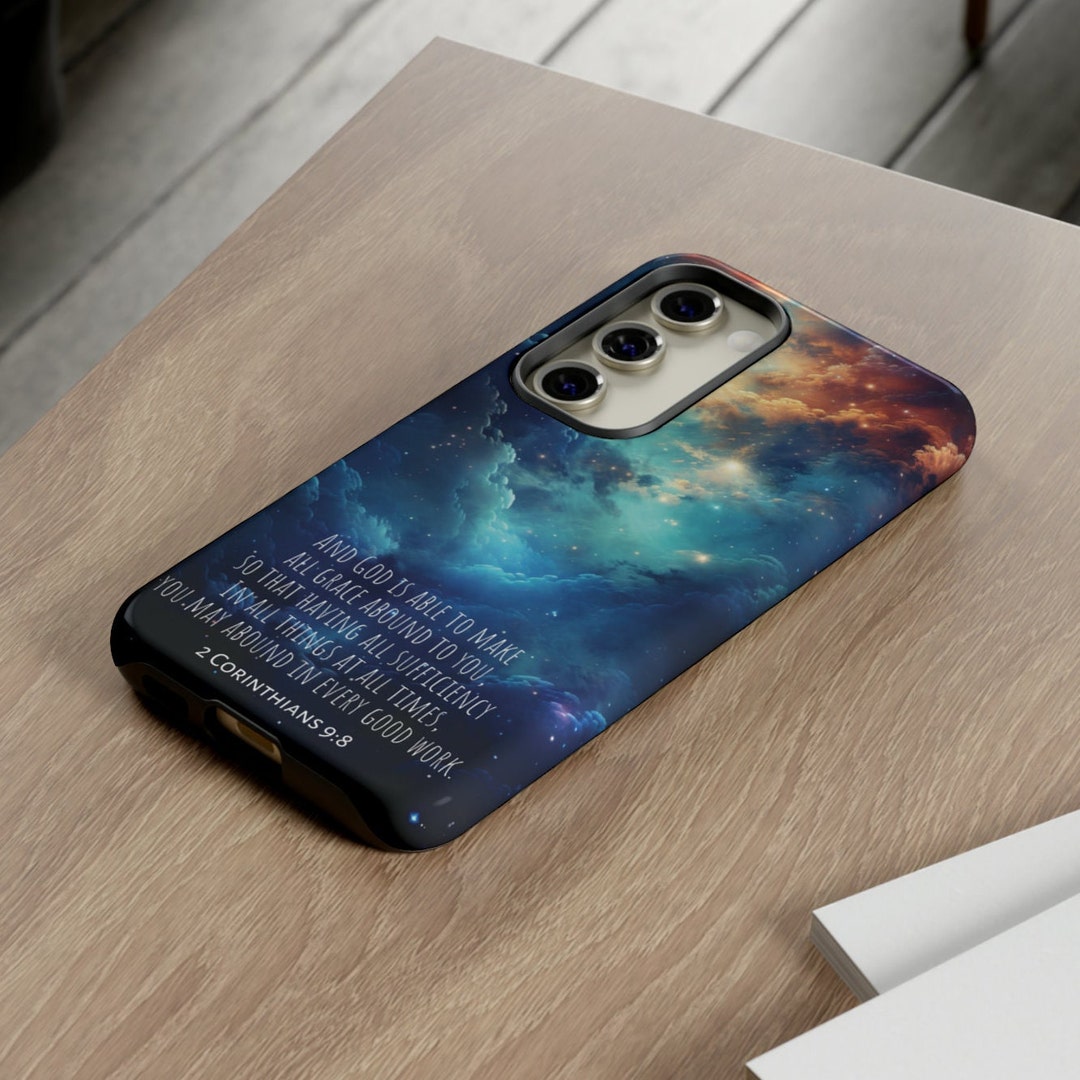 Divine Blessings 2 Corinthians 9:8 Bible Phone Case, Christian Phone ...
