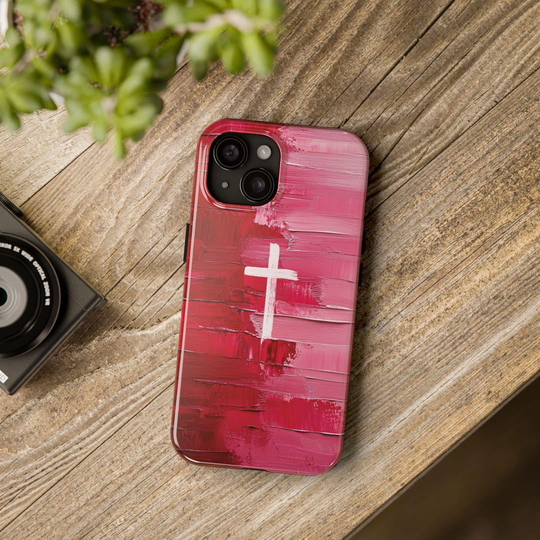 Abstract Brushstroke Christian Cross iPhone Case, Bible Jesus iPhone ...