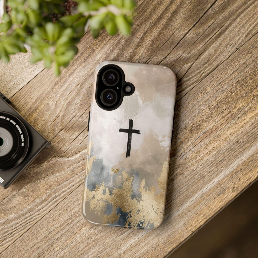 Minimalist Cross Christian Phone Case, Catholic Phone Cover, Bible ...