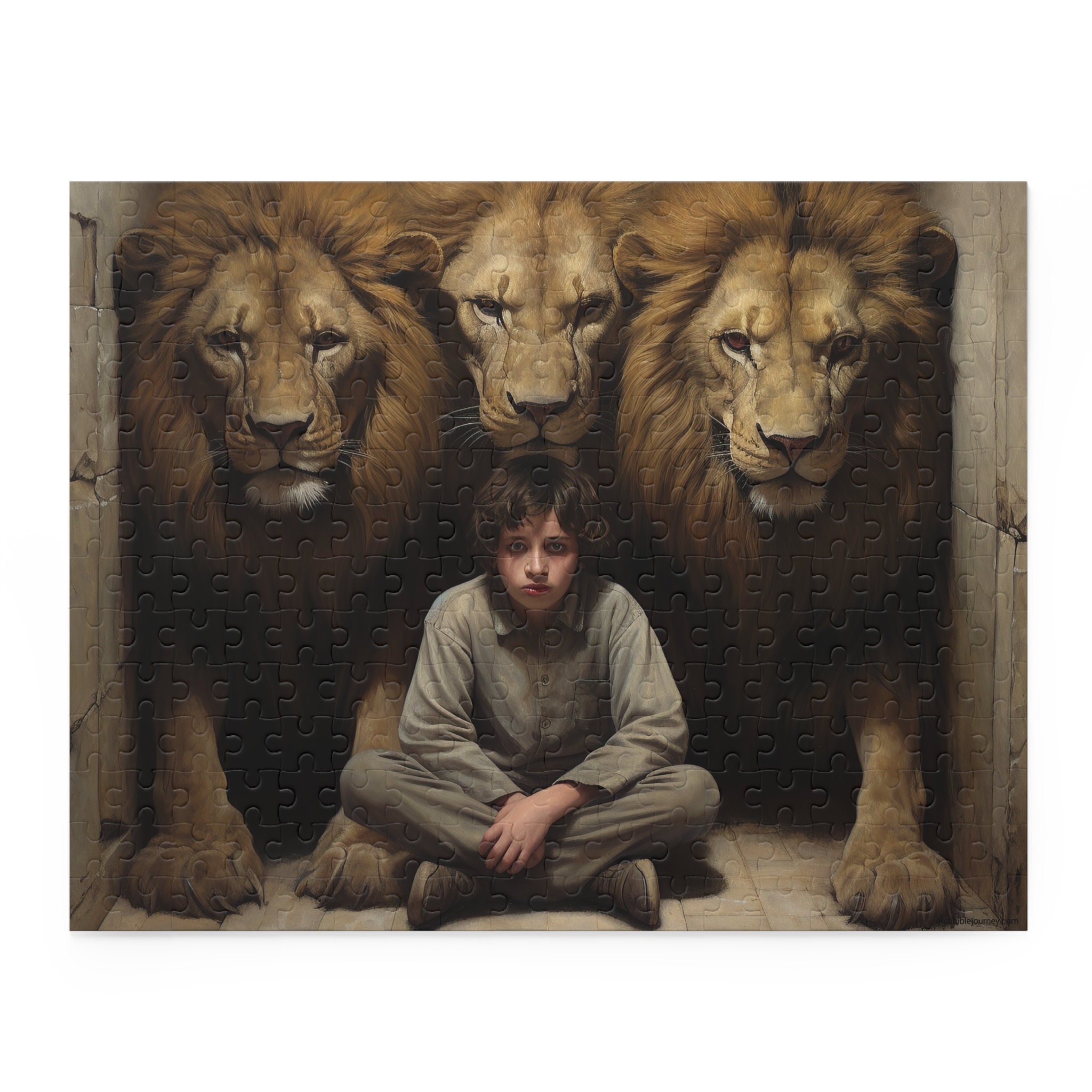 Daniel in Lion's Den Bible Story Jigsaw Puzzle, Christian Gift Puzzle ...