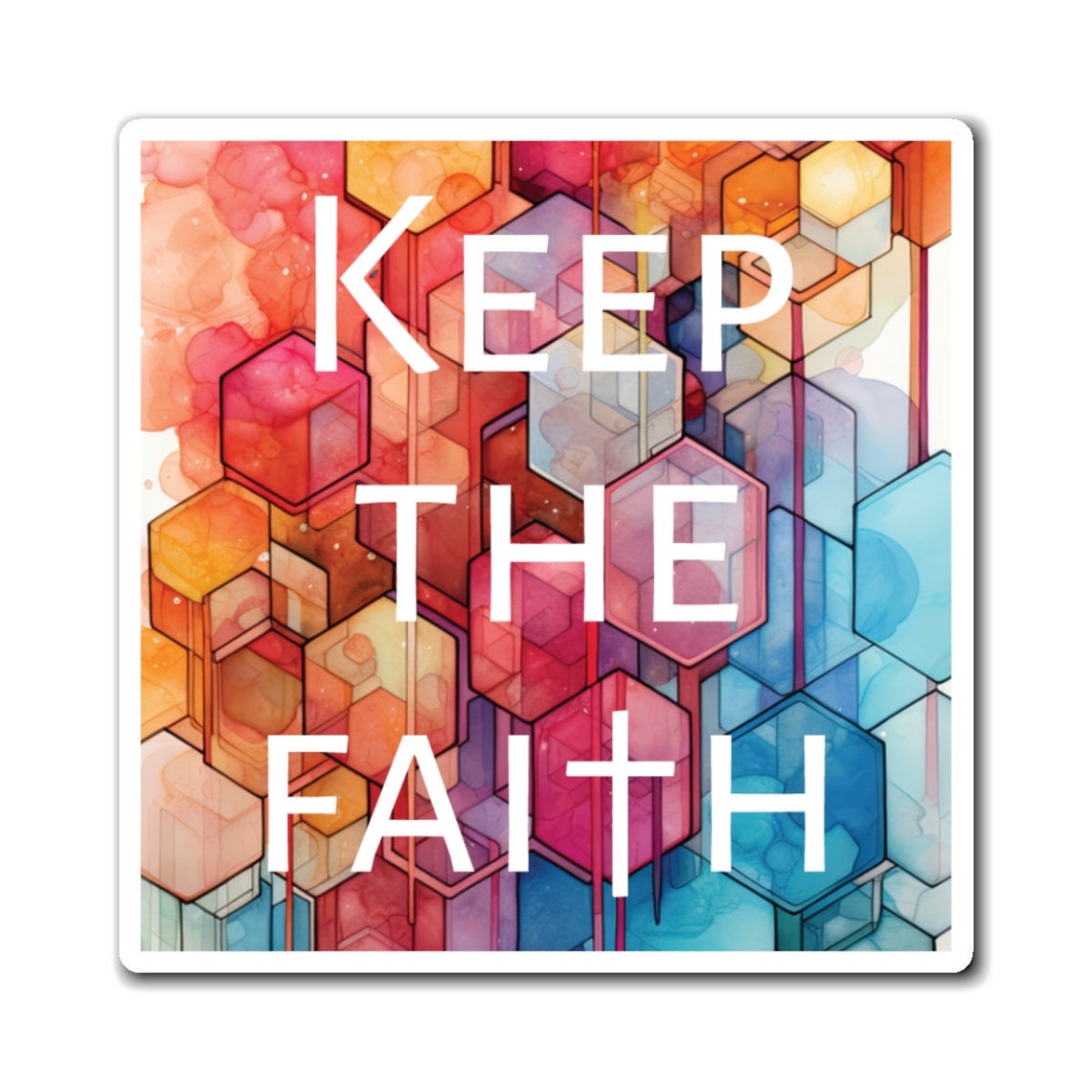 Keep the Faith Magnet, Christian Fridge Magnet, Faith Magnet, Christian ...