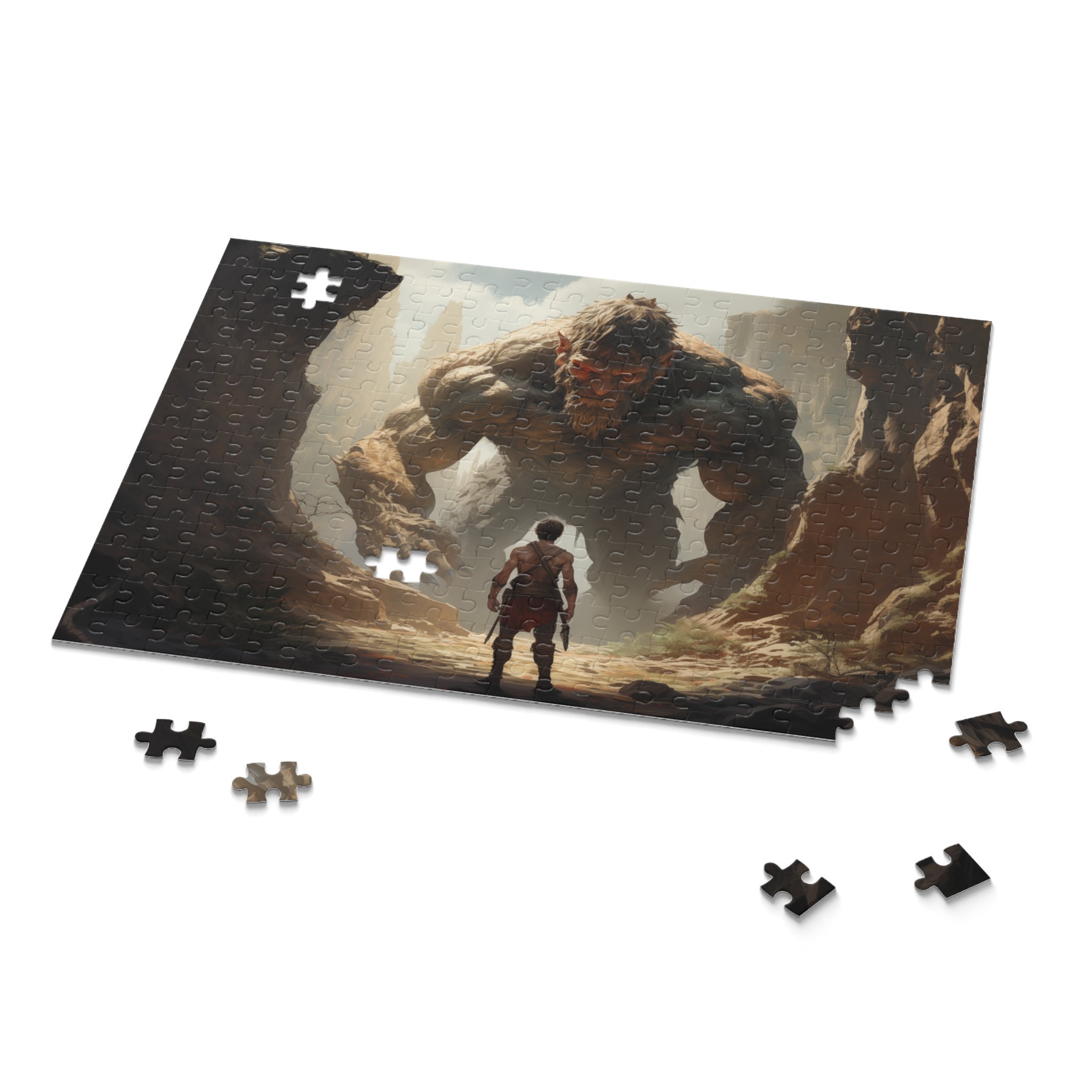 David Vs. Goliath Reimagined Faith Jigsaw Puzzle Christian - Etsy