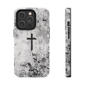Minimalist Rustic Cross Christian iPhone Case, Tough Jesus iPhone Case ...