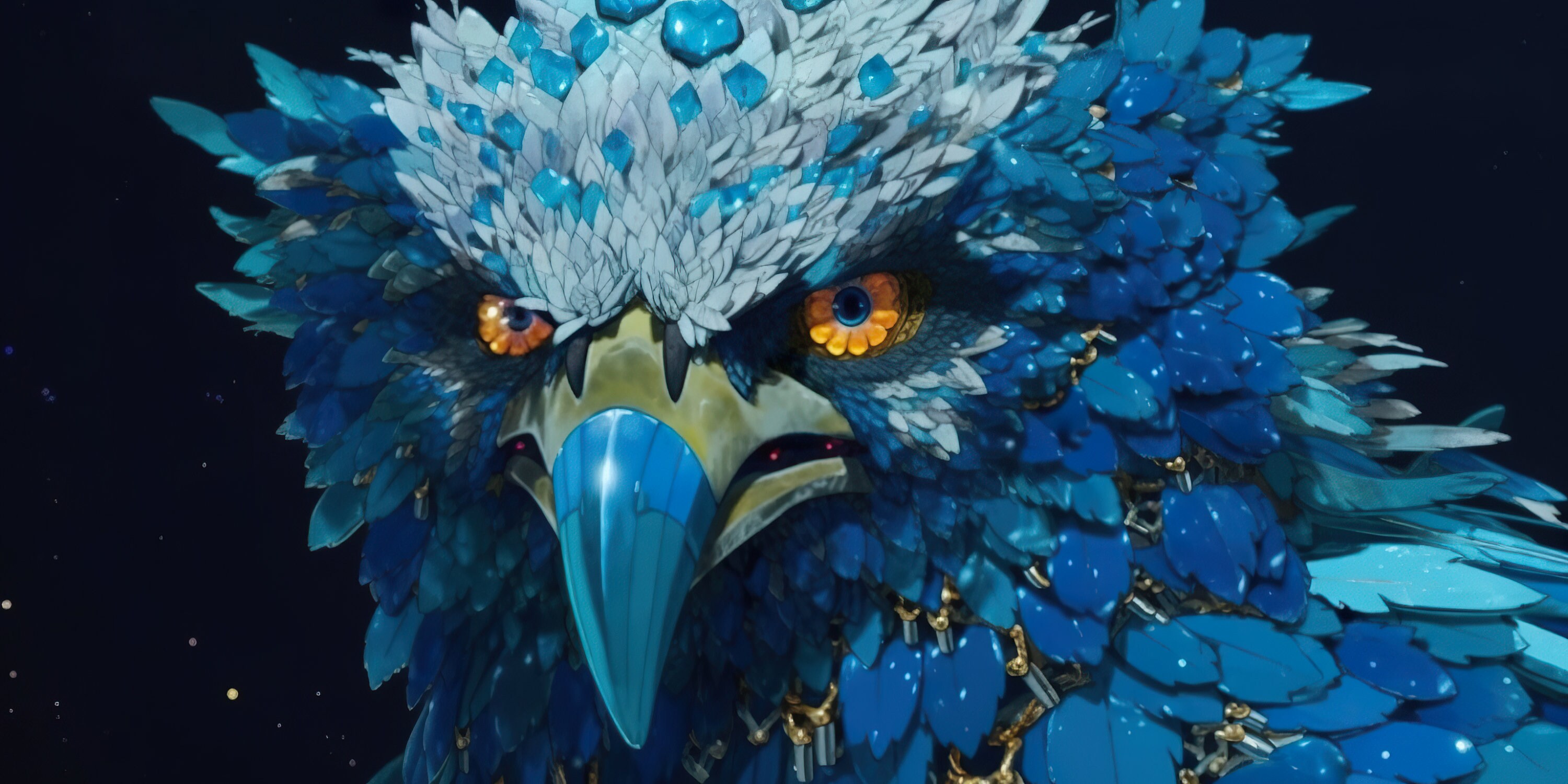 Scifi Blue Bird of Prey Anime Eagle Manga Harpy Eagle - Etsy