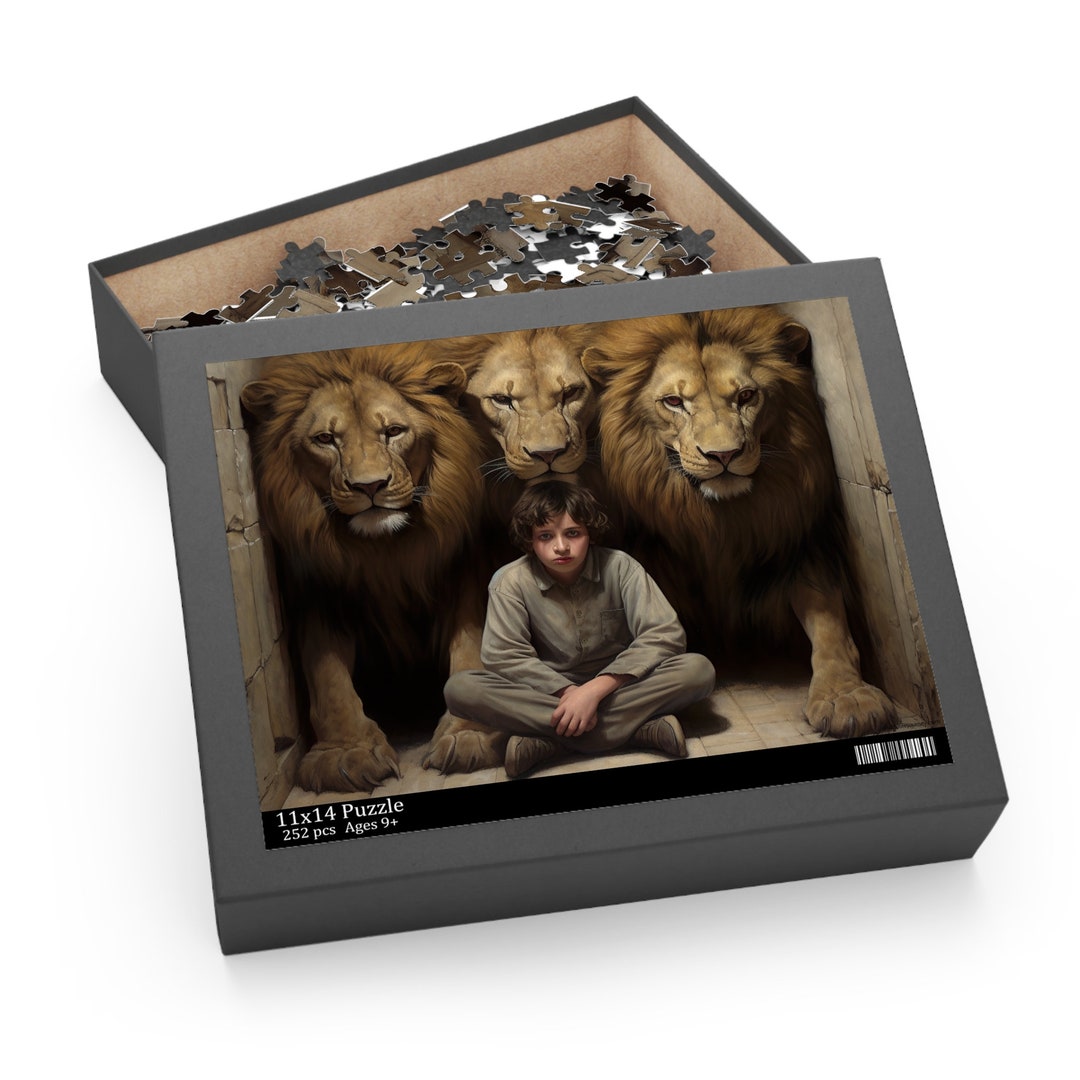 Daniel in Lion's Den Bible Story Jigsaw Puzzle, Christian Gift Puzzle ...