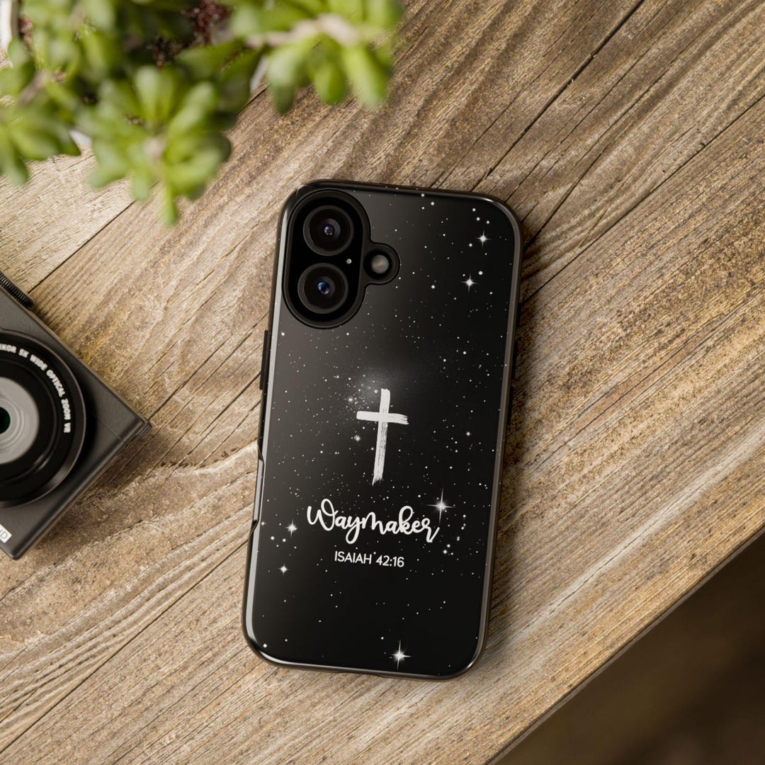 Waymaker Cross Isaiah 42:16 Christian Bible Phone Case, Bible Accessory ...