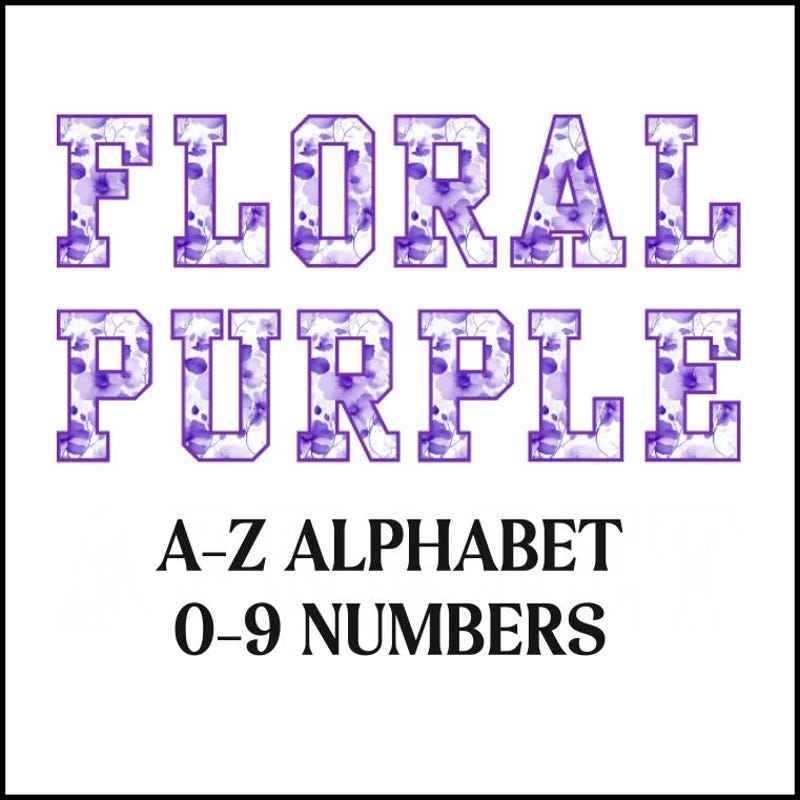 Purple Dtf Alphabet - Etsy UK