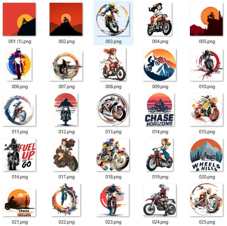 Motorbike Riders Clipart Bundle, Motorcycle PNG Prints (digital ...