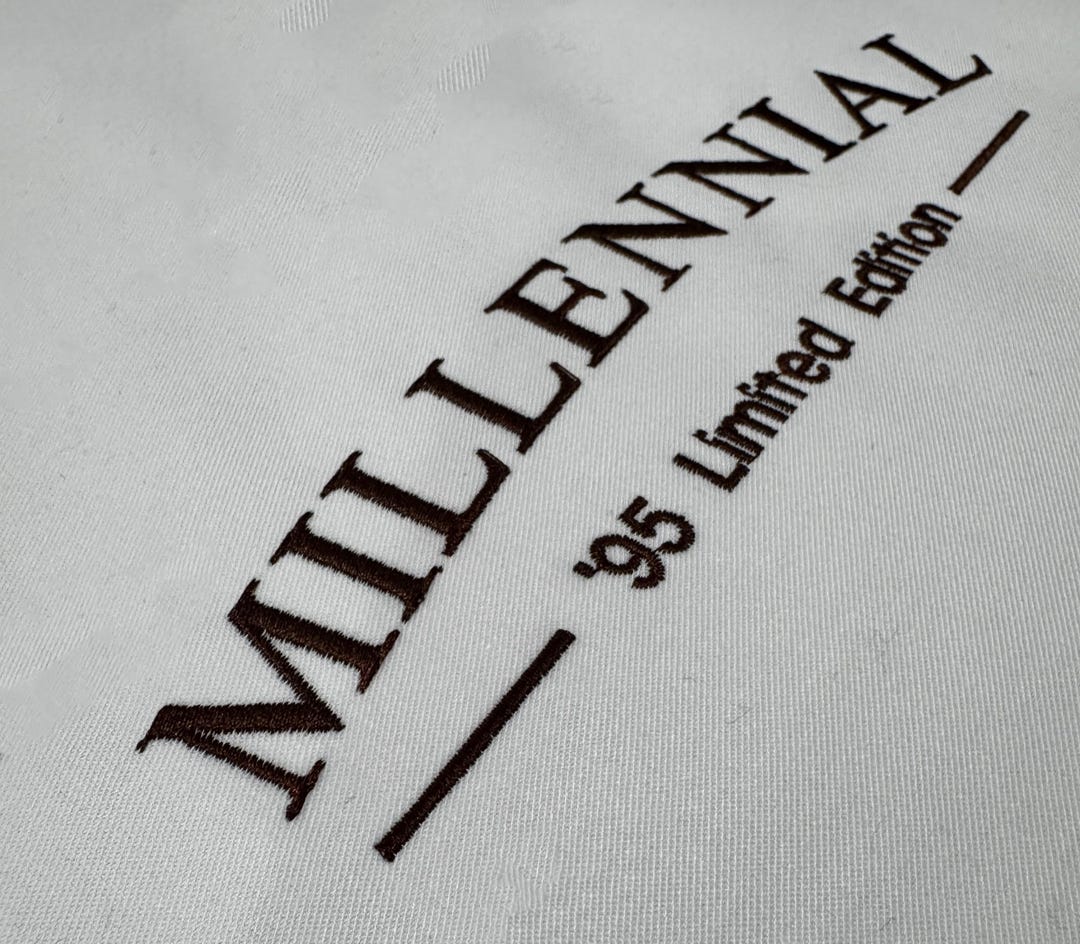 Custom Embroidered Millennial Year Crewneck Sweatshirt - Etsy