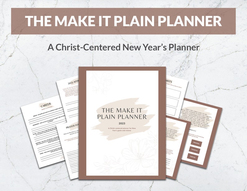 The Make It Plain Planner A Christ-centered New Year's Goal Planner - Etsy