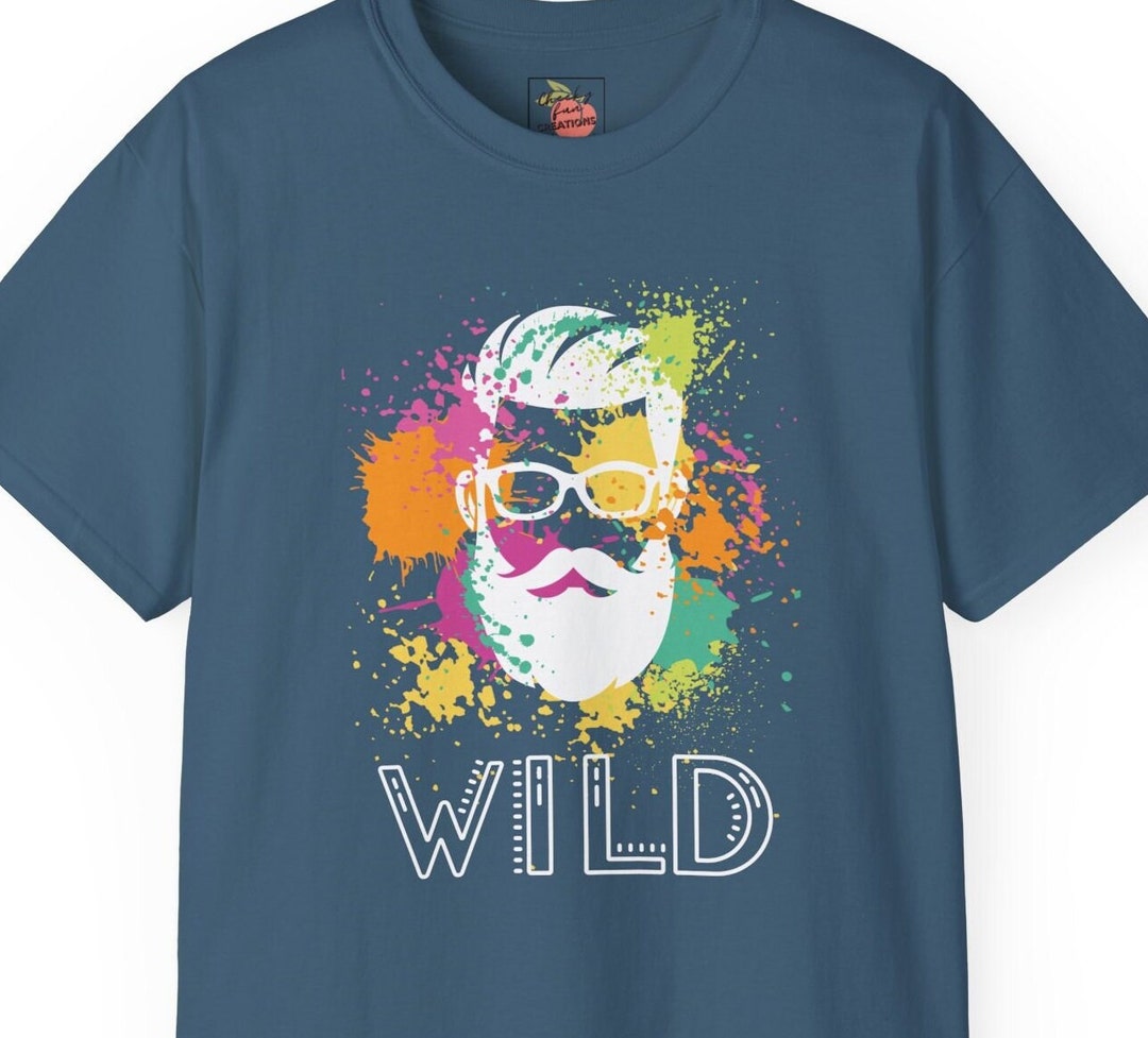 Bearded Man T-shirt, Ultimate Man Beard Shirt, Colorful Mens Graphic ...