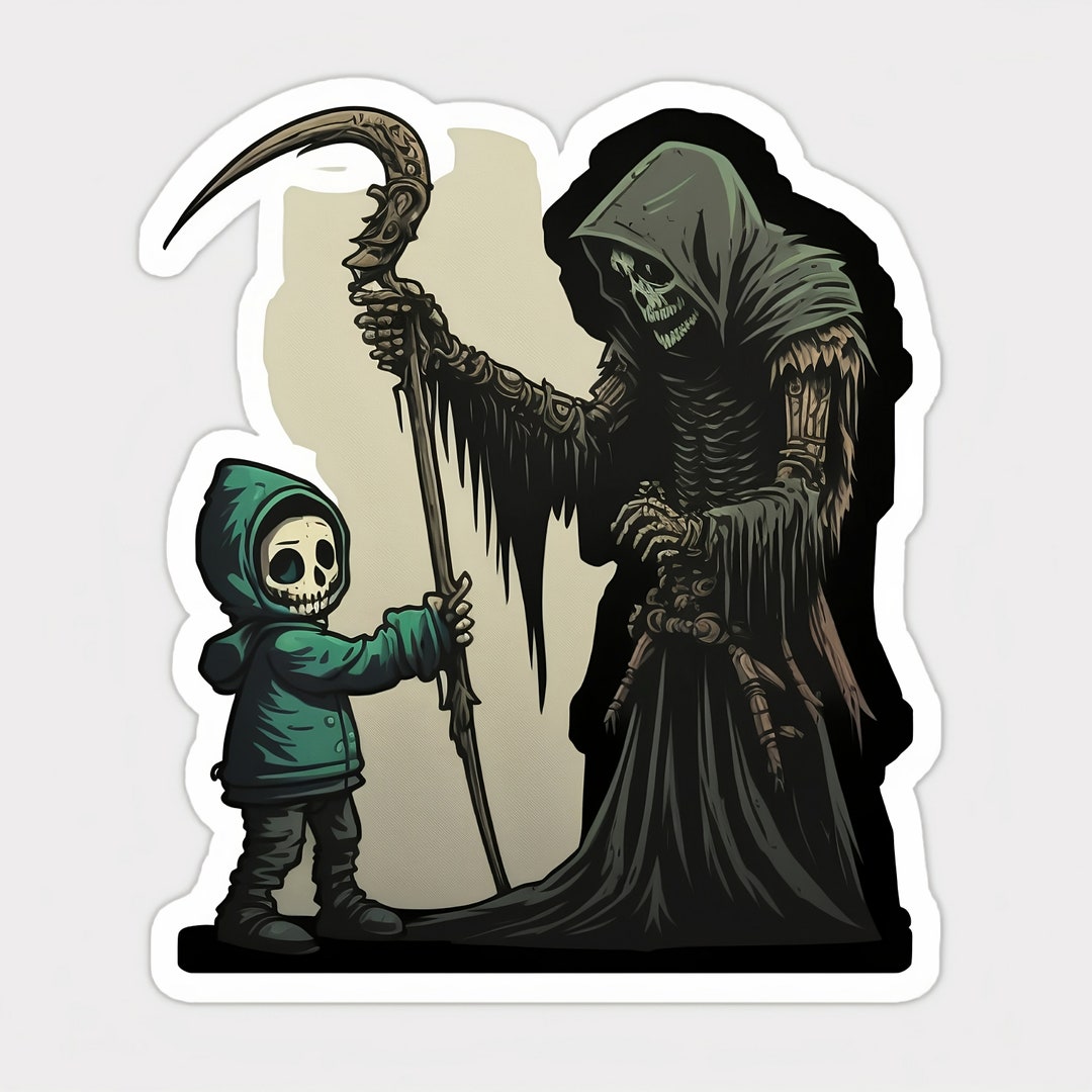 Grim Reaper Sticker - Etsy