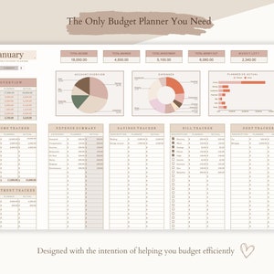 Monthly Budget Spreadsheet, Google Sheets Budget Template Planner ...
