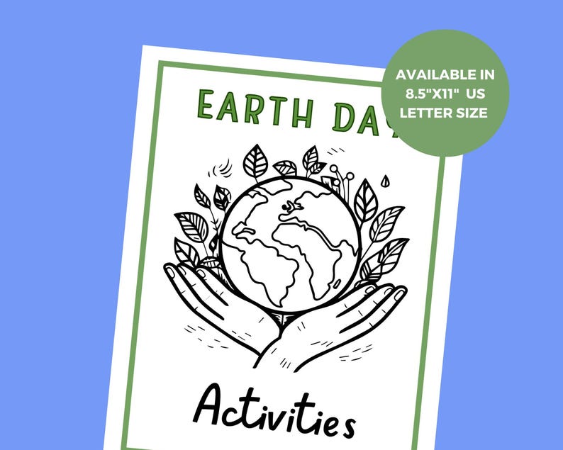 Earth Day Activity Game Sheets for Kids, Educational Earth Day ...