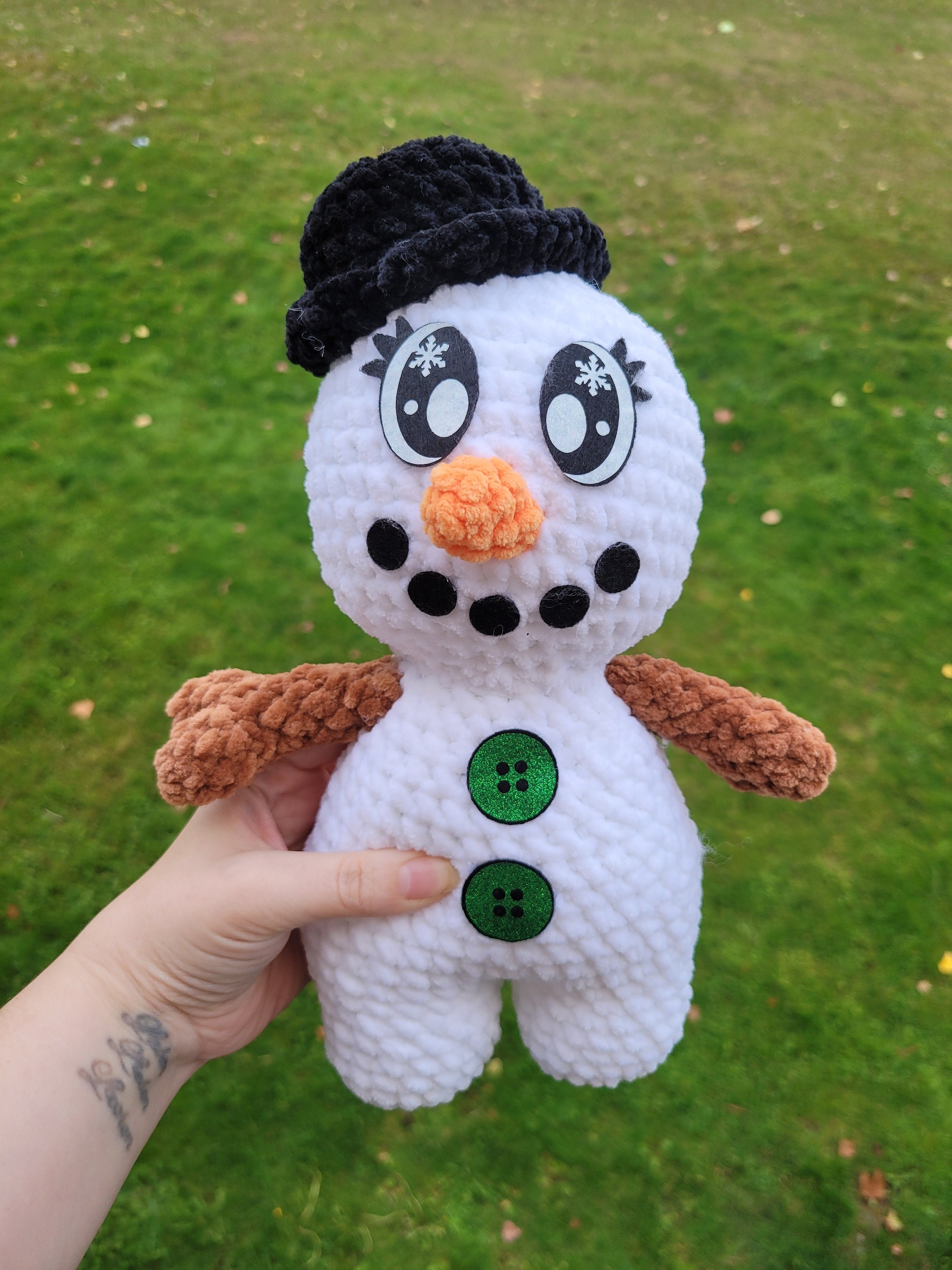 Snowman Crochet Pattern PDF | Cheeky Snowman | Snowman With Bum Cheeks ...