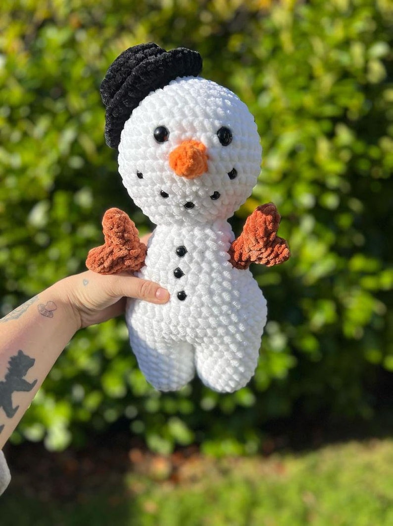 Snowman Crochet Pattern PDF | Cheeky Snowman | Snowman With Bum Cheeks ...