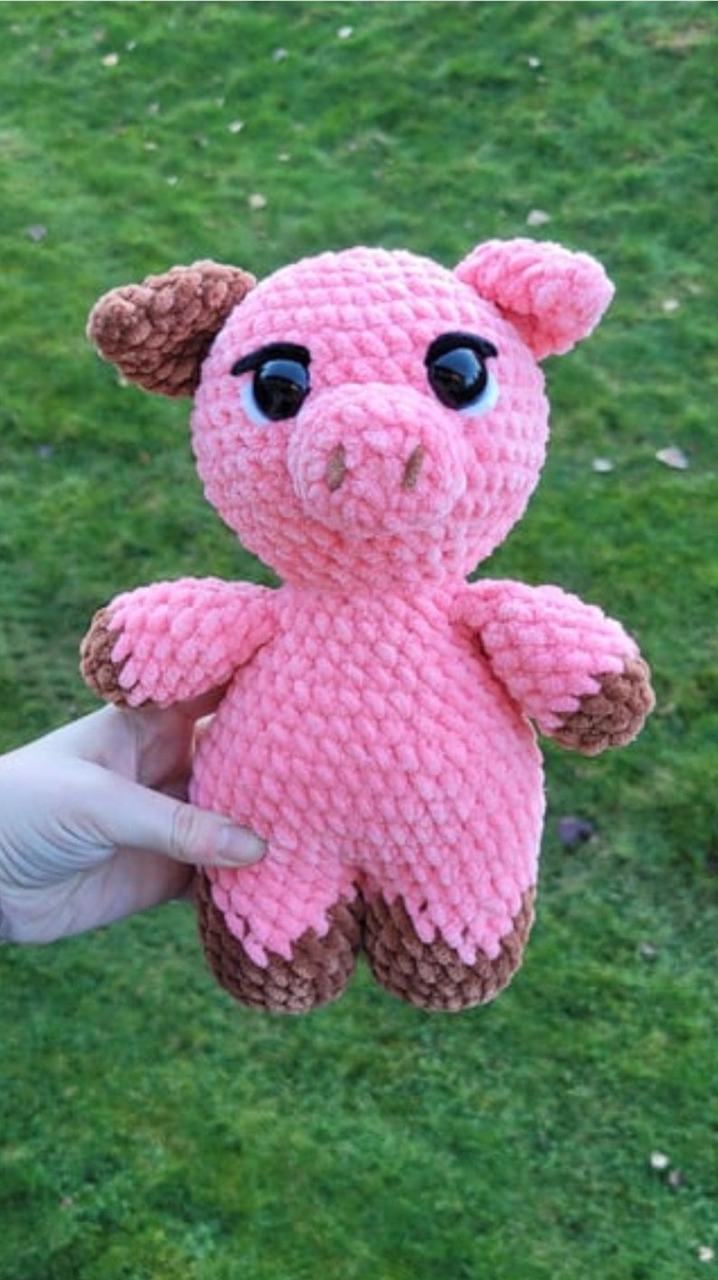 Pig Crochet Pattern, Cheeky Piggy Crochet, PDF Crochet Pattern, Pig ...