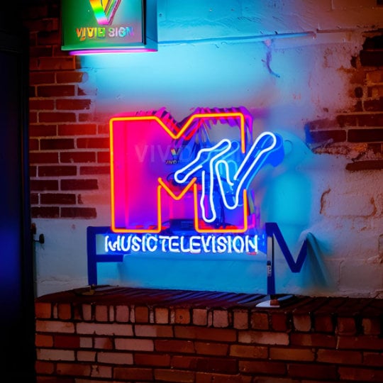 Retro Music TV Neon Light Sign 20x16 Acrylic Lamp for Beer Bar Wall ...