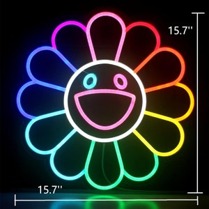 Sunflower LED Neon Sign: Bedroom, Gamer Room, Living Room, Bar Party ...