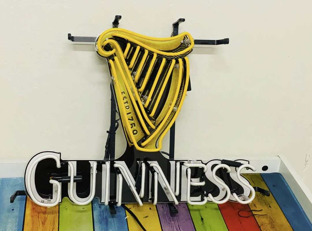 Harp Beer Neon Light Sign - 20" HD Vivid Print for Stunning Bar Decor ...