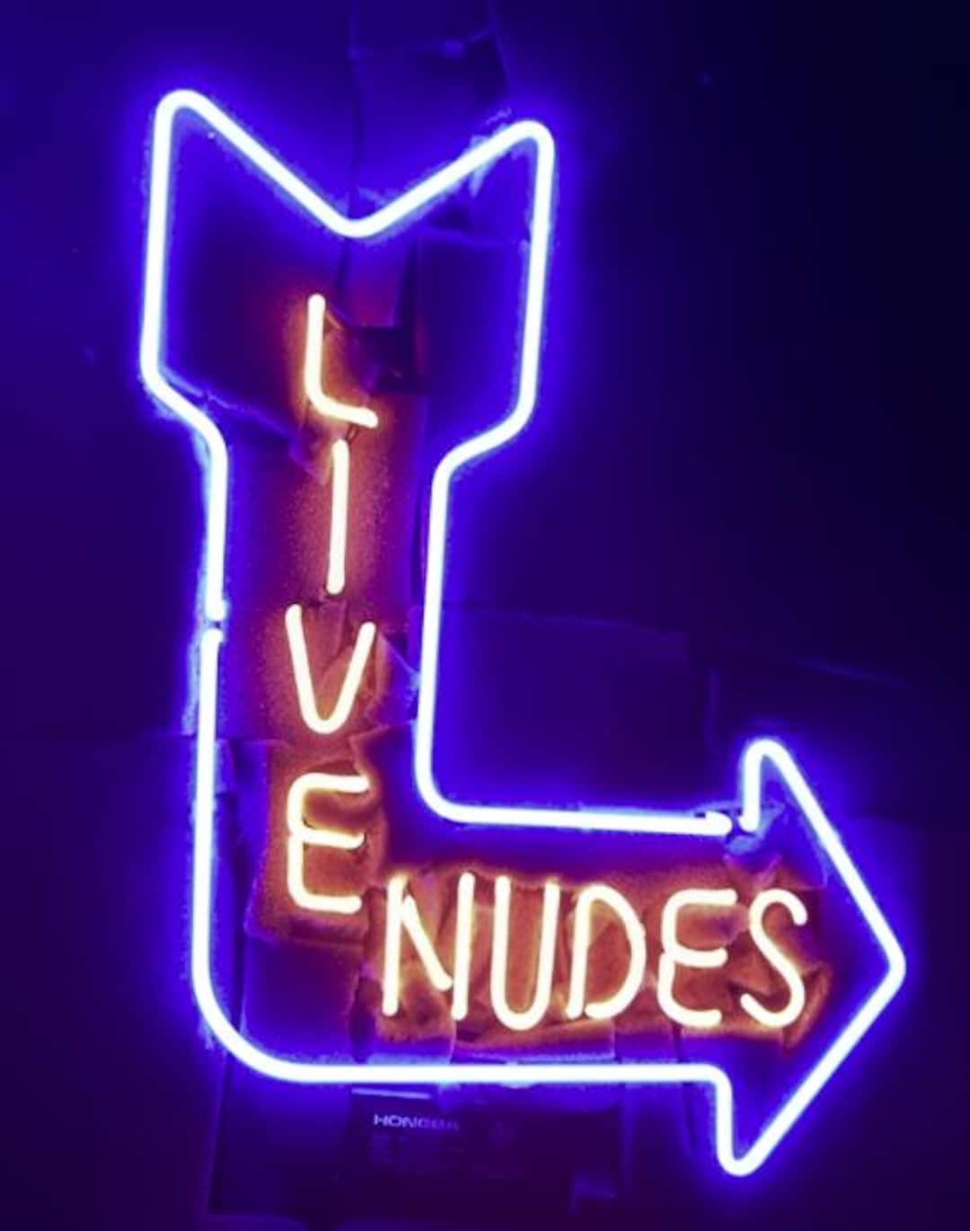 Live Show Neon Light Sign – 17"x14" Bar Décor, Real Glass Lamp, Retro ...
