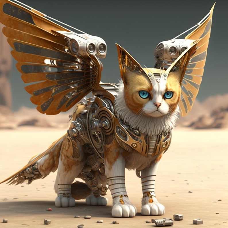 Robo Cat Digital Download - Etsy