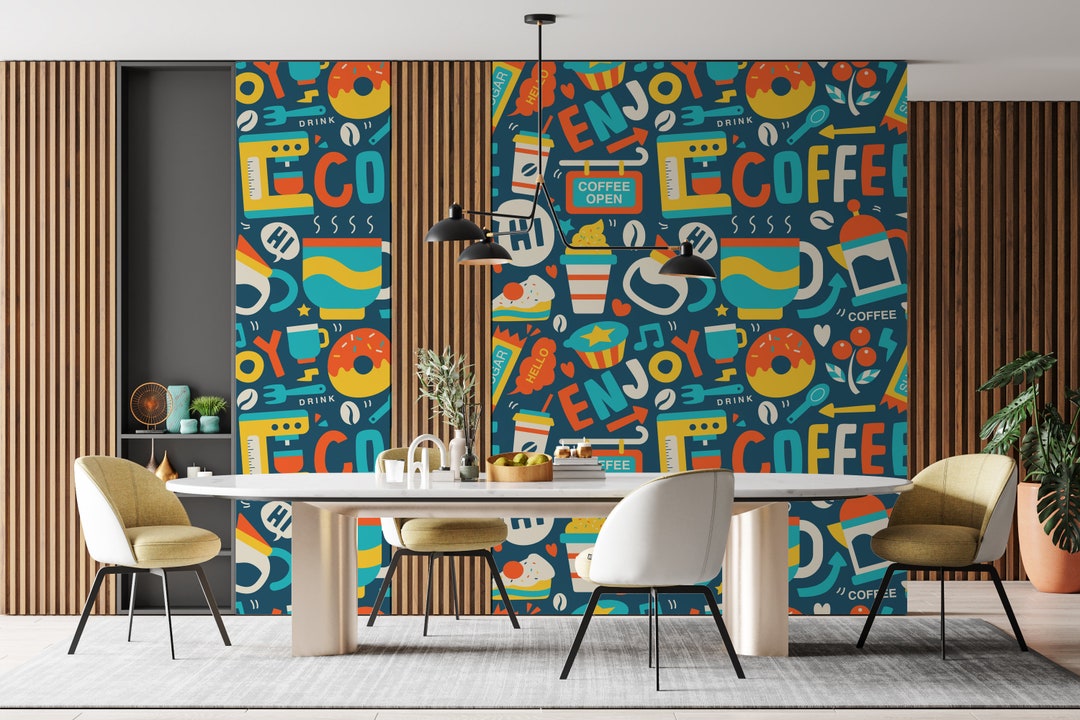 Beautiful Coffee Themed Wallpaper Stunning Coffee Wallpaper - Etsy