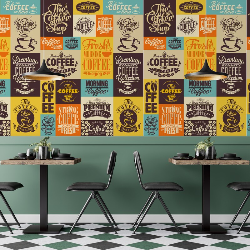 Cafe Wallpaper - Etsy
