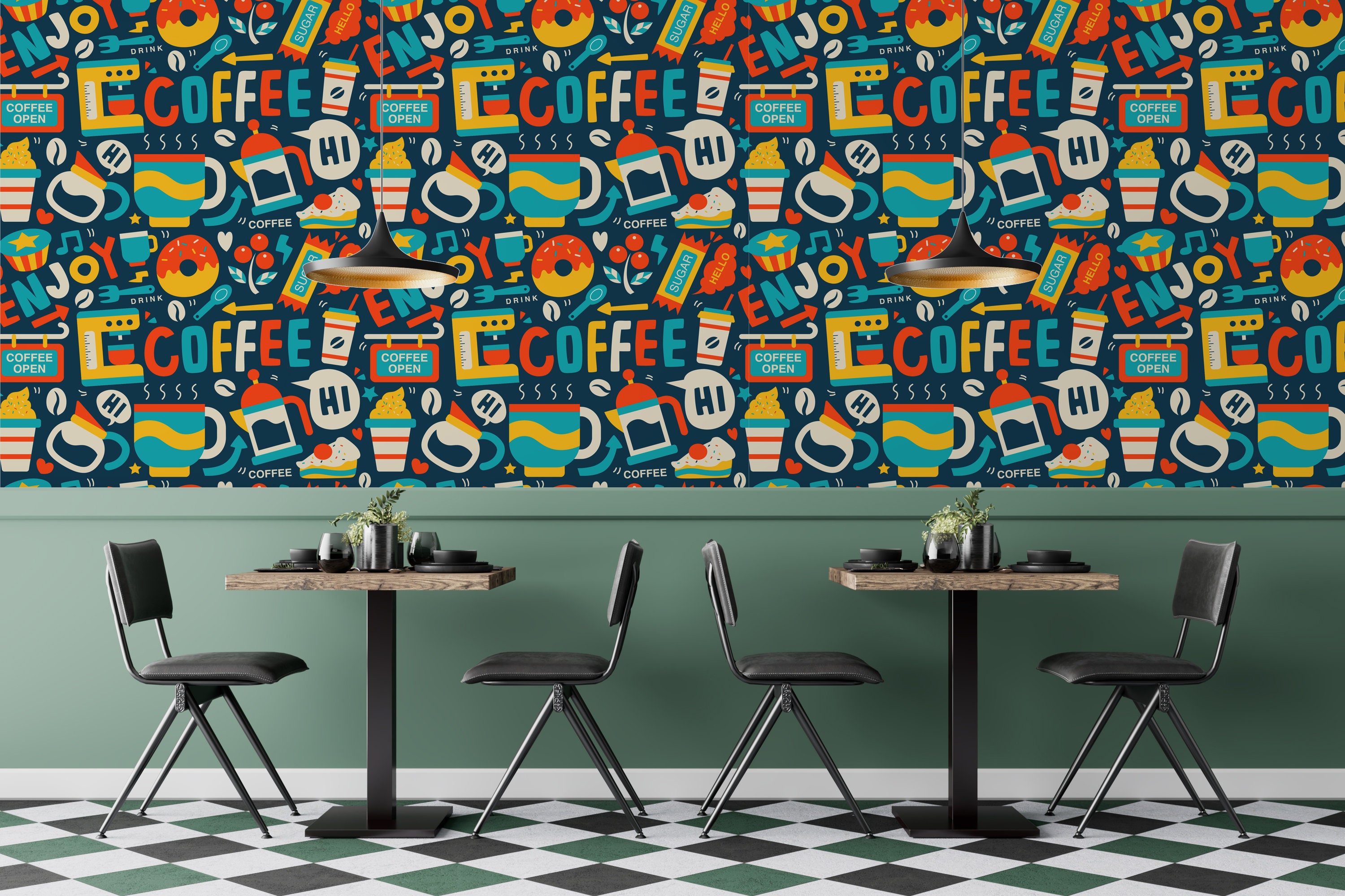 Beautiful Coffee Themed Wallpaper Stunning Coffee Wallpaper - Etsy