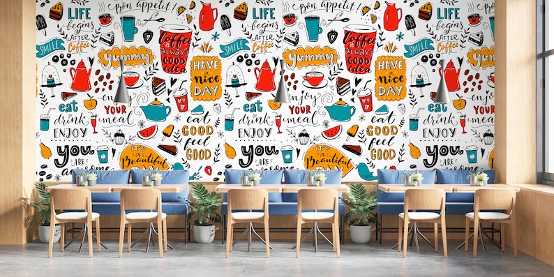 White Coffee Themed Wallpaper Stunning Coffee Wallpaper Bold Café ...