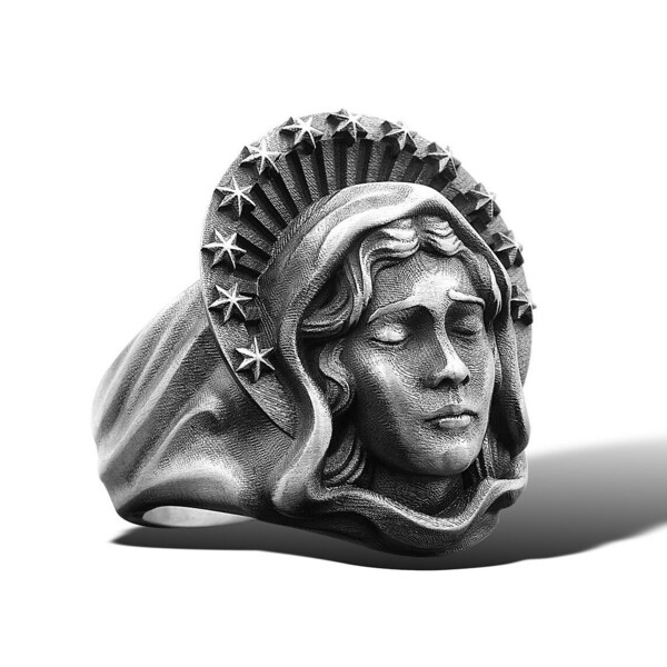 Virgin Mary Ring - Etsy
