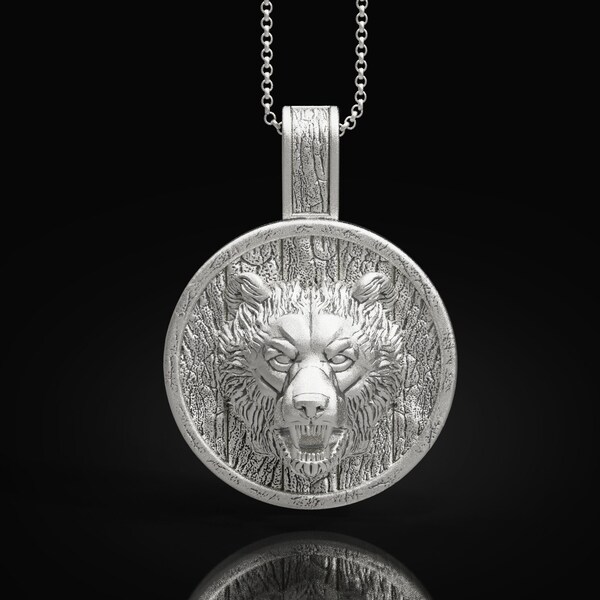 Grizzly Bear Pendant - Etsy