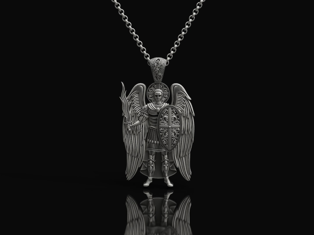 Saint Michael the Archangel Pendant St Michael Necklace for - Etsy