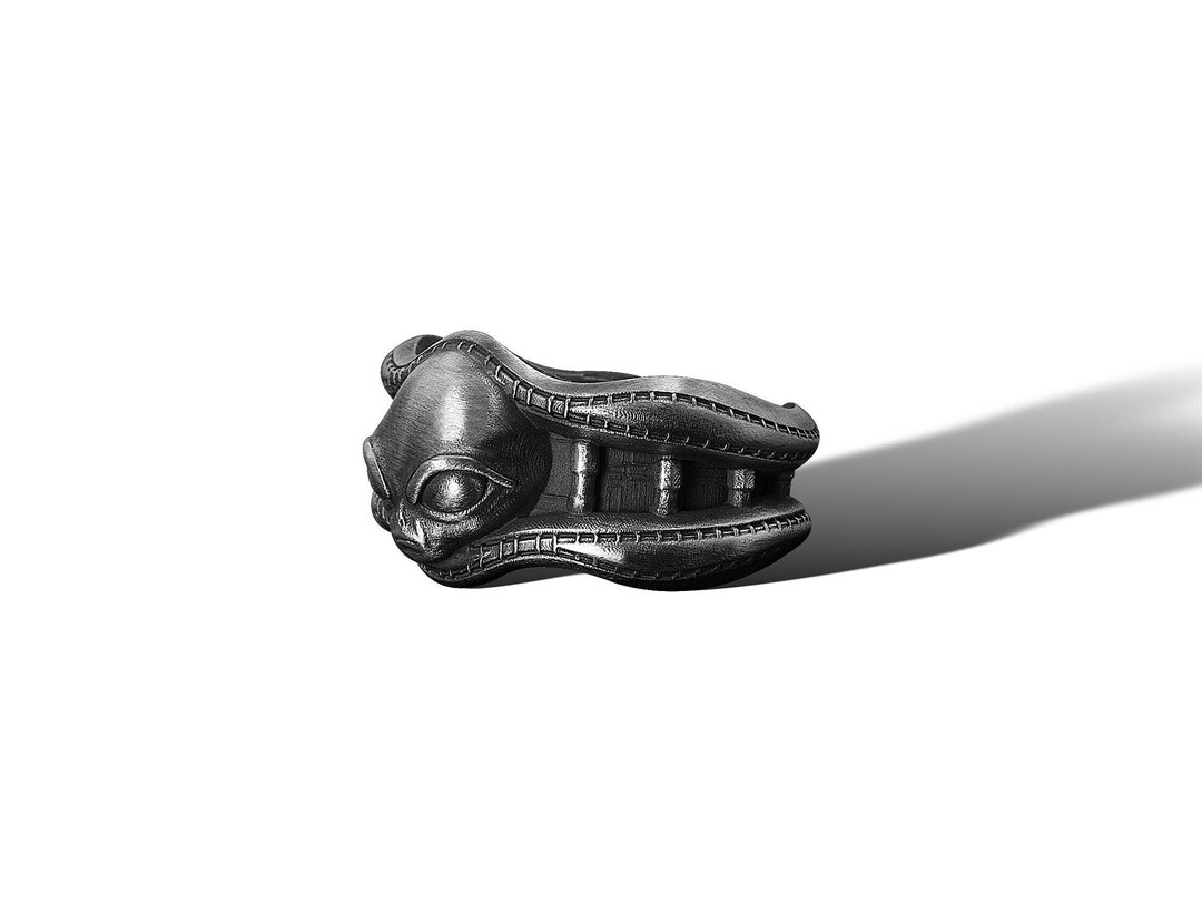 Silver Ufo Ring Mens Space Ring Sterling Alien Ring Alien - Etsy