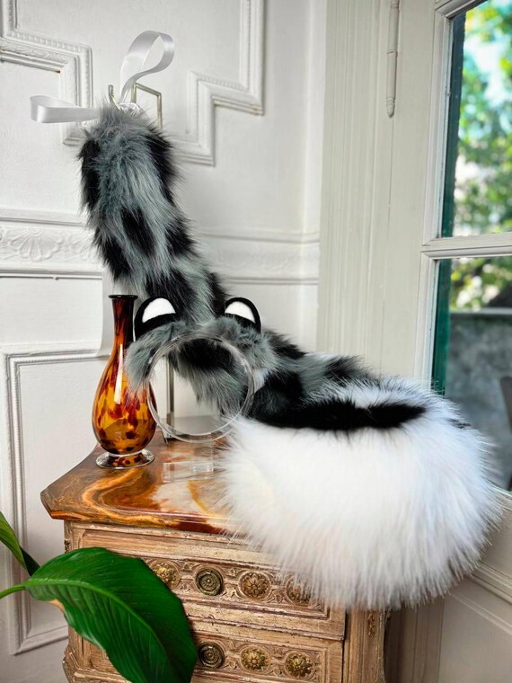 Snow Leopard Ears And Tail