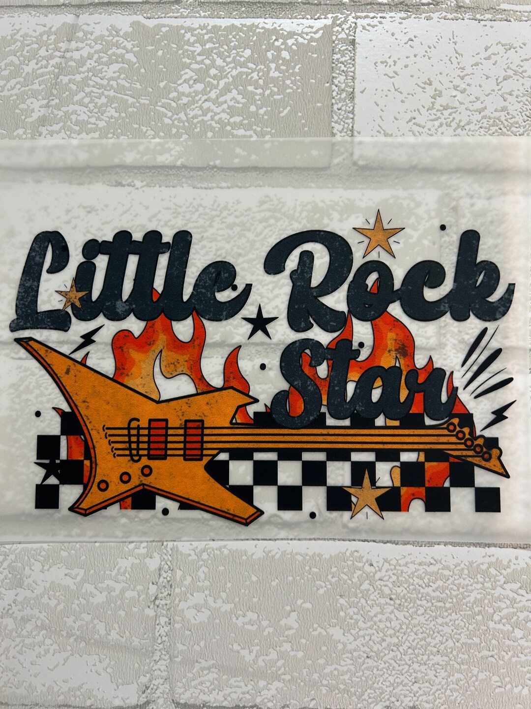 Custom Little Rockstar Design Toddler & Kids DTF Transfer Ready to ...