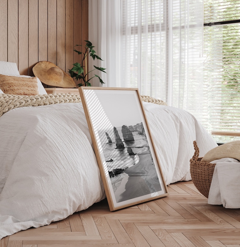 12 Apostles Poster, Great Ocean Road Printable Art, Black and White ...