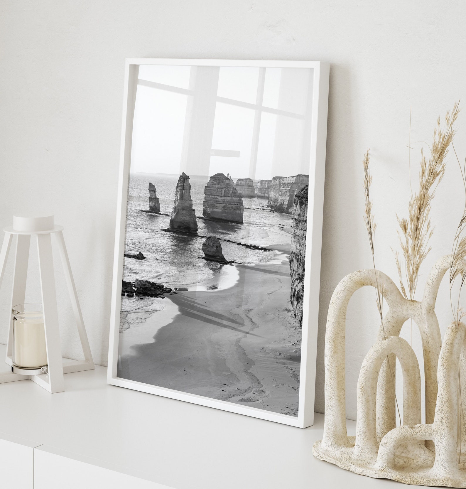 12 Apostles Poster, Great Ocean Road Printable Art, Black and White ...