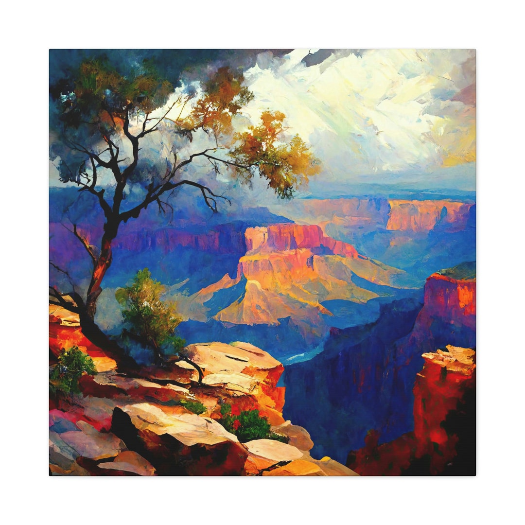 Grand Canyon Colorful Home Decor Wall Art Canvas Wall Art - Etsy