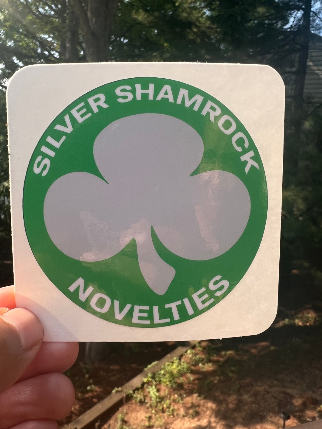3” Silver Shamrock Sticker Waterproof - Etsy