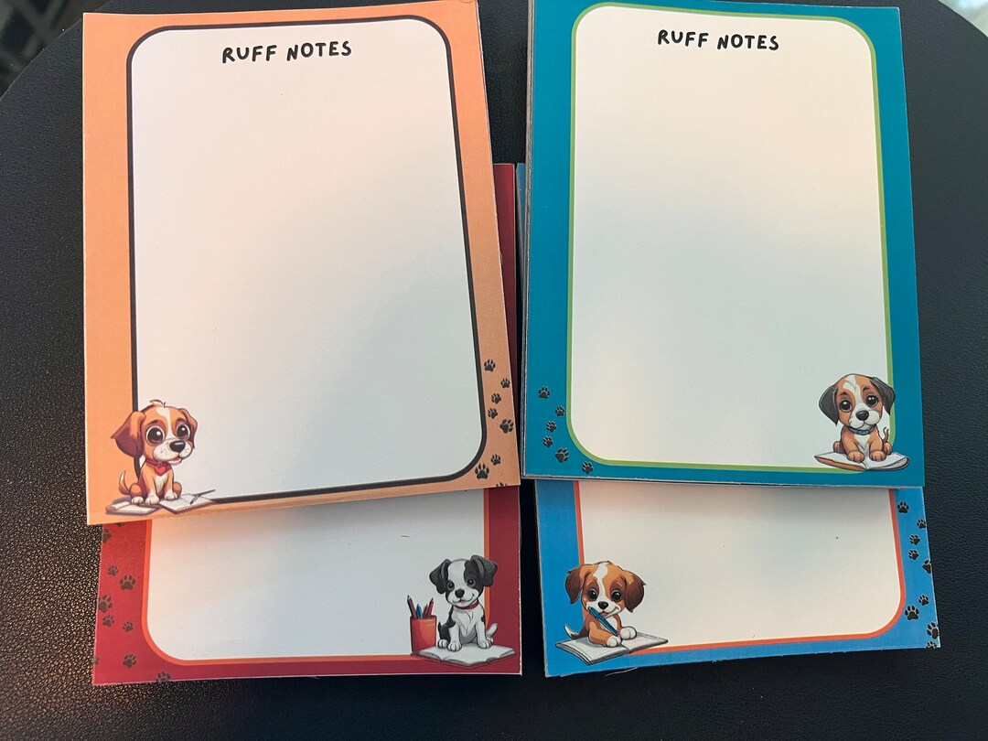 Ruff Notes - Cute 4.25x5.5" Notepads for Your Thoughts - Etsy