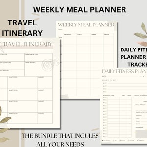 Printable Planner L Digital Personal ADHD Bundle L Daily, Weekly ...